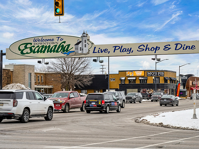 Escanaba's downtown buzzes with the energy of a port town where honest work meets honest prices every single day.