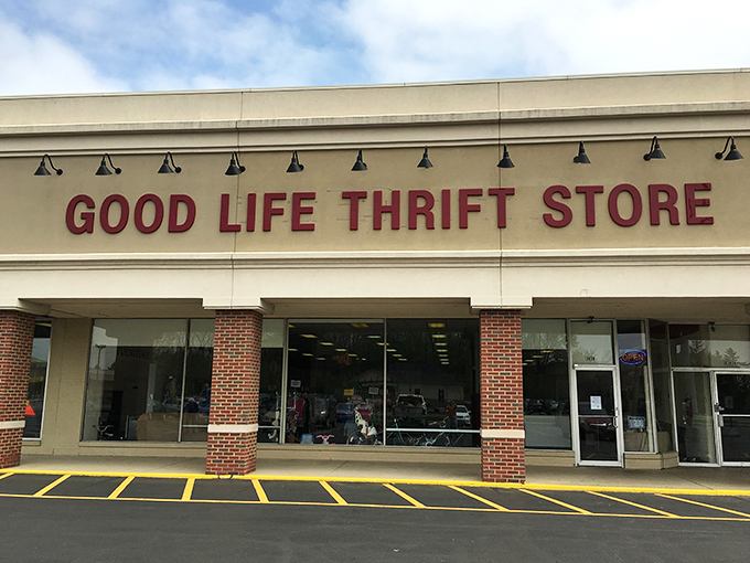 Good Life Thrift's contemporary storefront proves secondhand shopping has evolved into a sophisticated, enjoyable retail experience today.