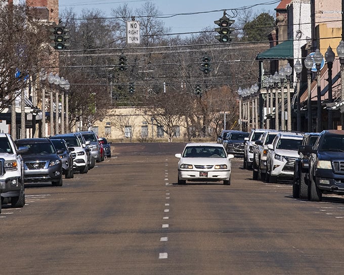 Greenwood's wide main street stretches like a Southern boulevard where your Social Security check goes further.