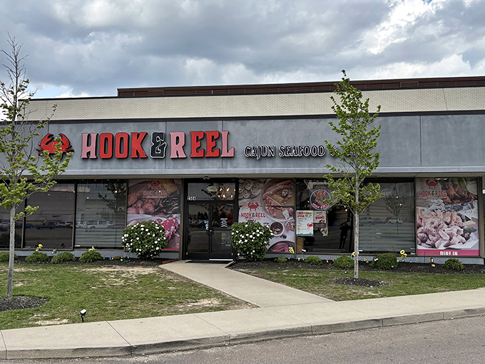 Hook & Reel's storefront might be simple, but those window displays tell the real story. Seafood so good it doesn't need fancy architecture.