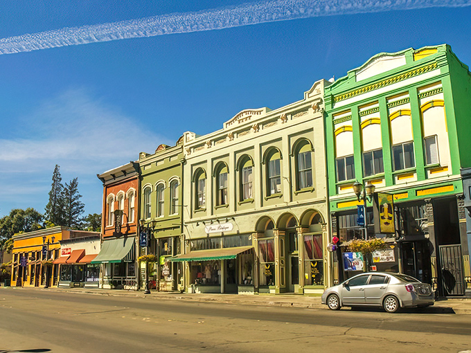 Lakeport's technicolor Main Street could double as a movie set! These Victorian ladies have aged like fine Lake County wine.