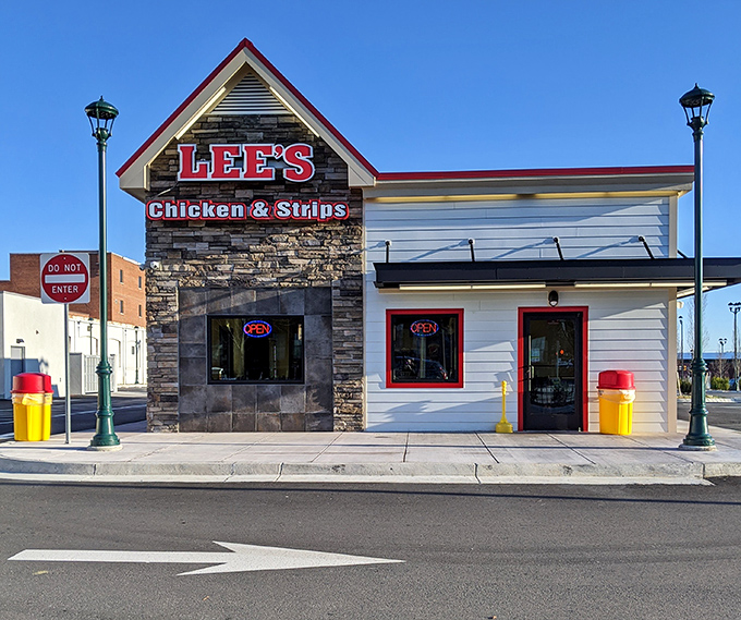Lee's classic architecture whispers of decades perfecting their famous recipe, like a culinary time capsule still delivering.