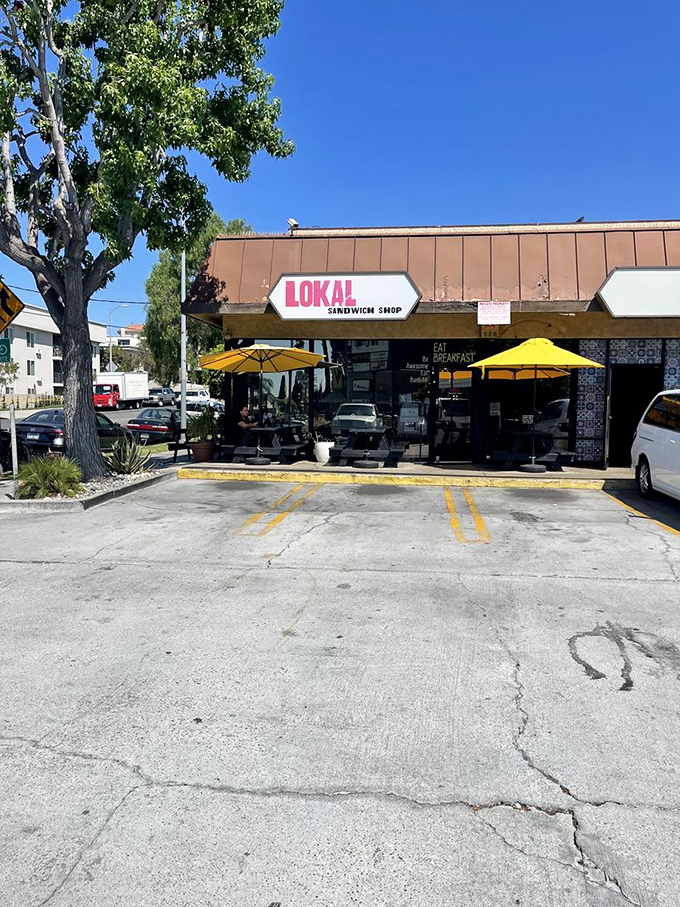 Pink and cheerful as a California sunset, this West LA gem brightens both the street and spirits.