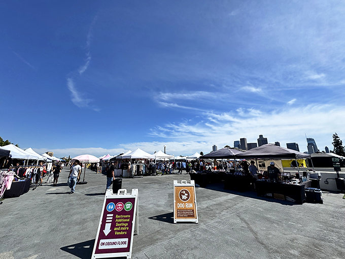 Los Feliz Flea spreads out under wide-open skies, turning a rooftop into a weekend marketplace of vintage finds and local treasures.