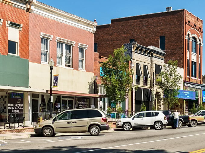 Milledgeville's streets blend college-town energy with historic gravitas, creating a uniquely vibrant small-city atmosphere.