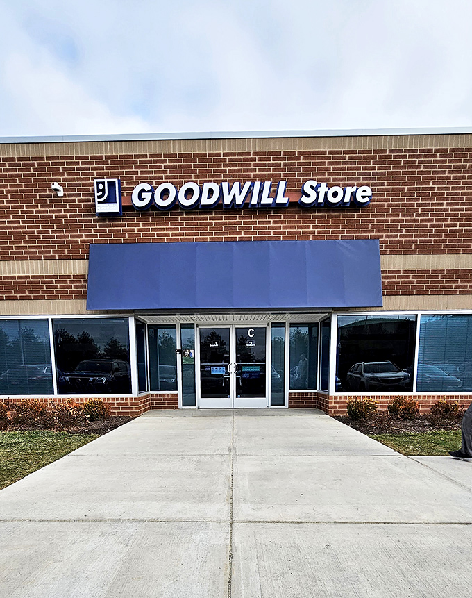 Goodwill's familiar brick exterior in Frederick welcomes you to discover what treasures arrived in donations this very week.
