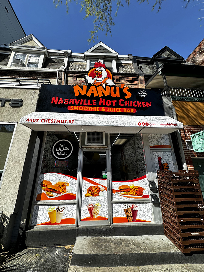Nanu's angry rooster sign isn't just cute&mdash;it's a warning. Their Nashville hot chicken brings serious heat to West Philly!