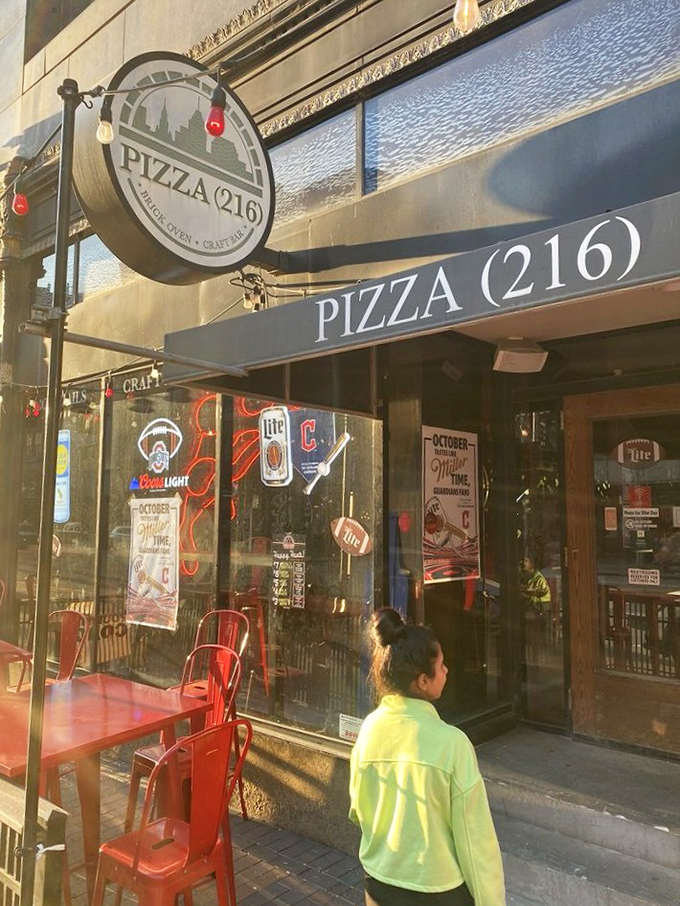 Downtown Cleveland energy meets serious pizza craft in this bustling corner of culinary excellence and urban charm.