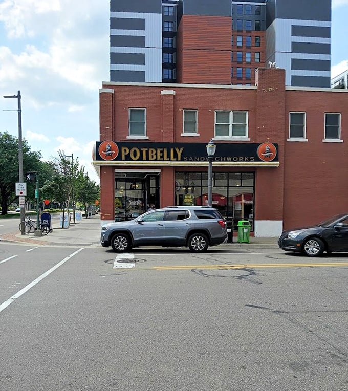 Warm brick buildings create the perfect backdrop for comfort food that hugs your soul.