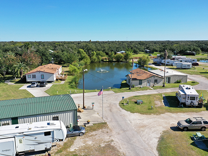 Rockport's coastal charm includes RV parks where the biggest decision is whether to fish or nap first.