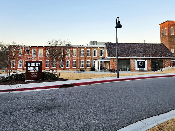 Rocky Mount's historic mill complex stands proudly beside the Tar River, where industrial heritage meets affordable retirement living.