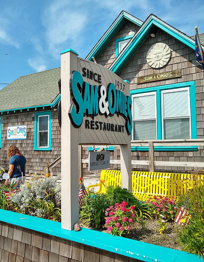Weathered shingles and ocean breezes - Sam & Omie's wears its coastal character with pride.