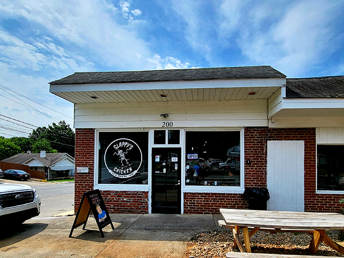 Slappy's modest brick building proves that great chicken doesn't need flashy exteriors or fancy signs.