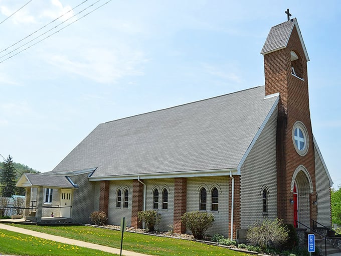 A church that's been gathering the faithful since horse-and-buggy was the only transportation option. Simple, sturdy, and serene.