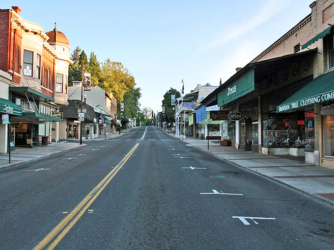 Sonora at golden hour&mdash;when the empty street and warm light make you half-expect a tumbleweed or John Wayne.