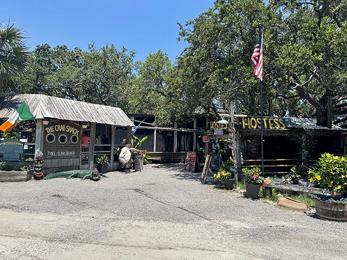 The Crab Shack's weathered charm proves that the best seafood joints wear their character proudly.