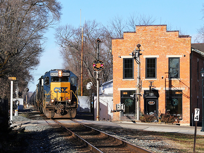 Tipp City's main drag looks ready for a parade, complete with historic charm that photographs like a dream.