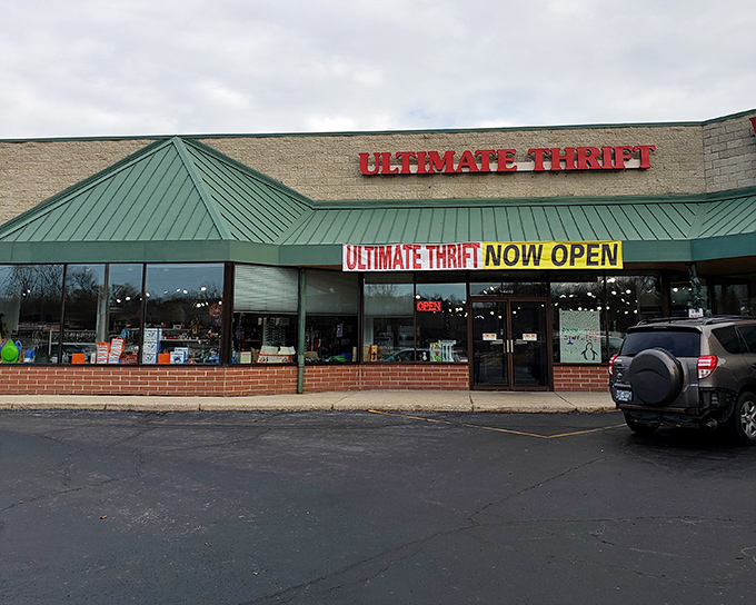 Bright lighting reveals endless racks of possibilities where patient browsers find their perfect hidden gems.