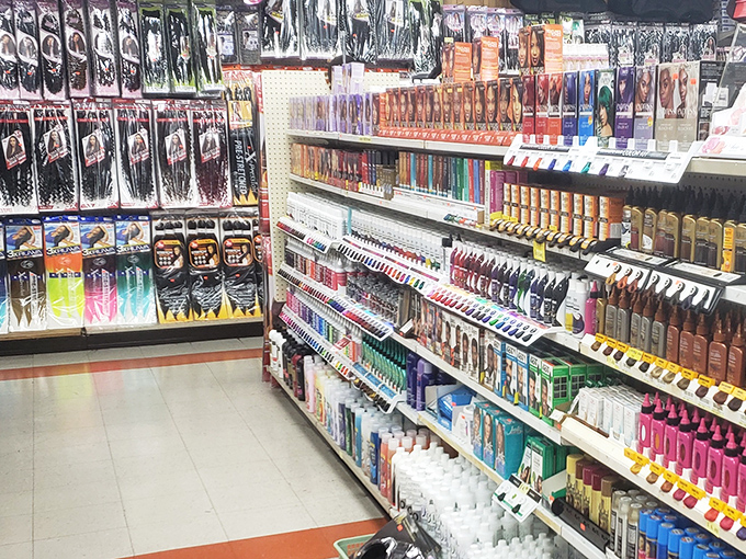 Neatly organized aisles of cosmetics and beauty supplies make this discount hunter's paradise a feast for the eyes and wallet.