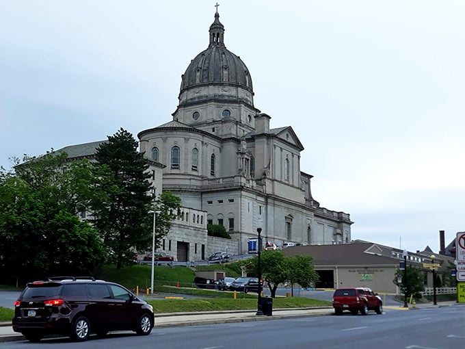 Railroad tracks cut through Altoona's landscape, a reminder of the city's industrial past and its budget-friendly present.