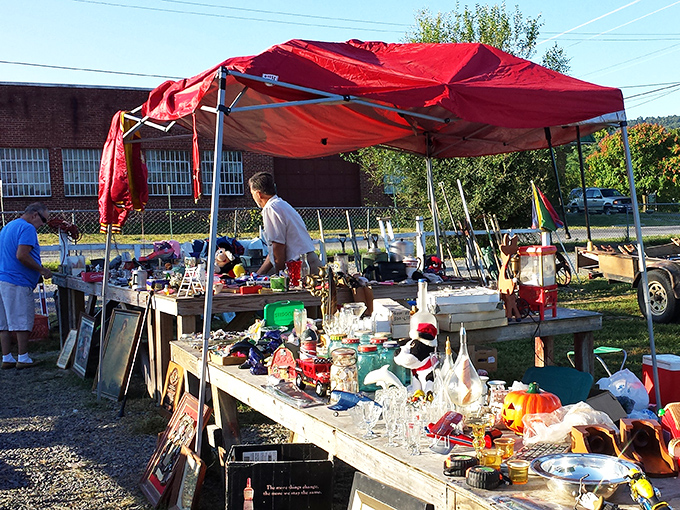 Rows of tables laden with everything imaginable &ndash; where else can you find vintage tools next to handmade crafts?