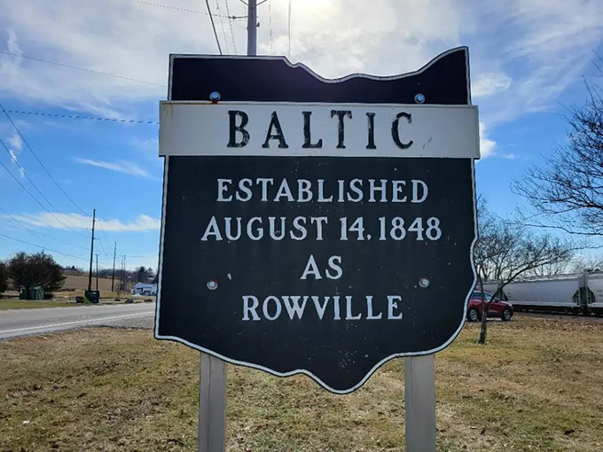 Baltic's historic marker tells the story of Ohio's enduring small-town heritage.