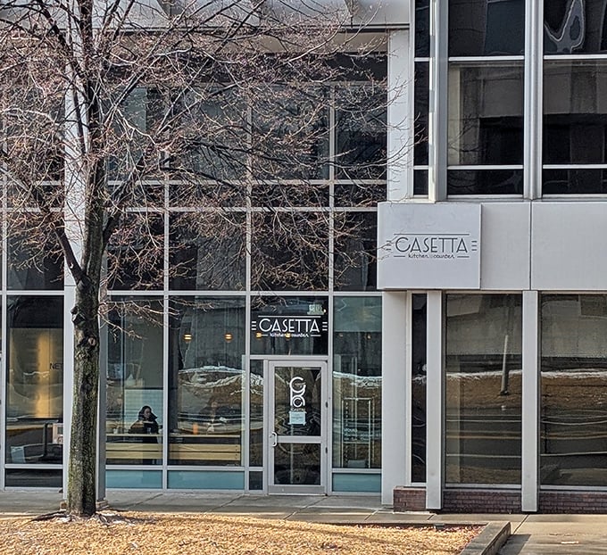 Those big windows invite you inside, promising bright flavors and contemporary comfort food experiences.