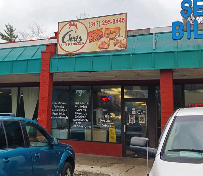 The sign says it all at Chris Fried Chicken. No frills, no fuss, just golden-brown perfection that keeps the parking lot full.