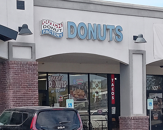 That "best donuts in town" claim on the window? Locals say it's not bragging if it's true.