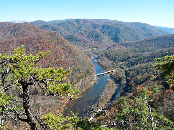 Mountain valley views that hug Erwin like nature's own welcome mat for weary travelers.