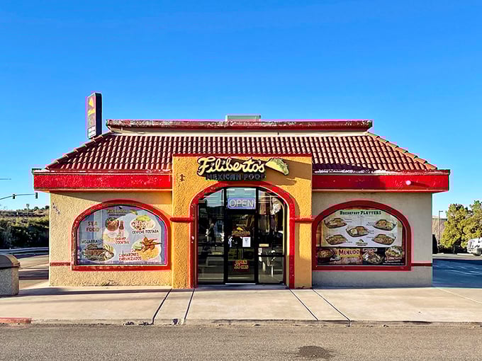 The arched entrance to Filiberto's is like a portal to chimichanga paradise. That red tile roof has sheltered countless happy diners!