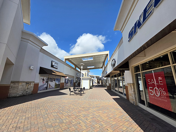 Grand Prairie Premium Outlets offers covered comfort for serious shoppers who refuse to let weather interfere with their bargain hunting.