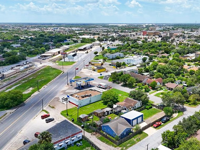 Tyler's downtown glows at dusk, where historic buildings house modern businesses in this rose-scented East Texas gem.