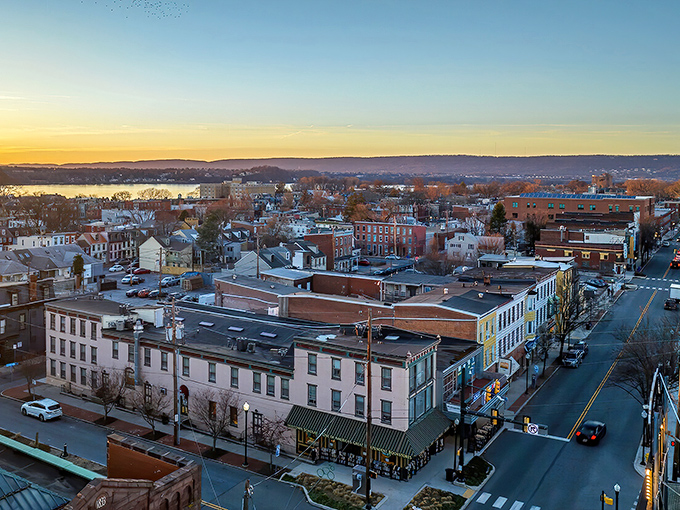 The Susquehanna River frames Harrisburg's skyline, flowing as steadily as the stream of affordable dining options downtown.