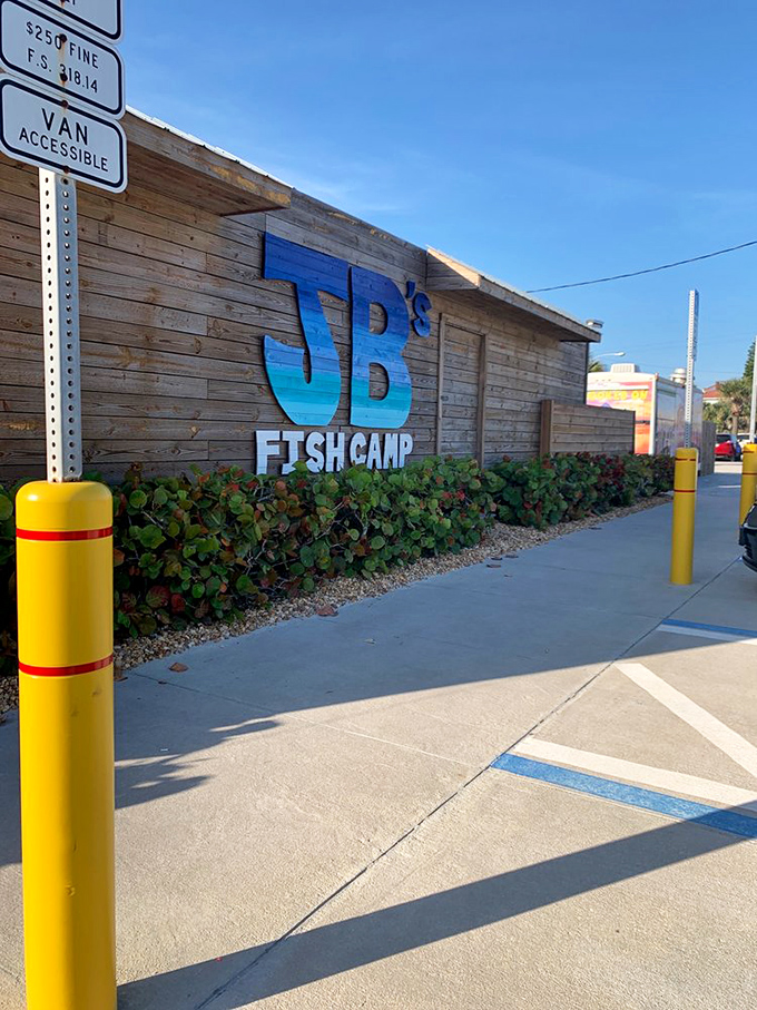 The weathered wood exterior of JB's Fish Camp has seen decades of happy diners leaving with full bellies.