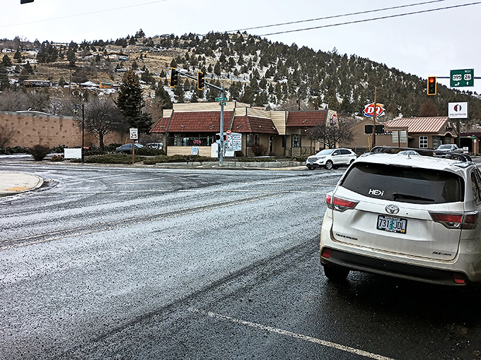 Winter wonderland! John Day transforms into a snow-dusted postcard when winter works its magic on this eastern Oregon gem.
