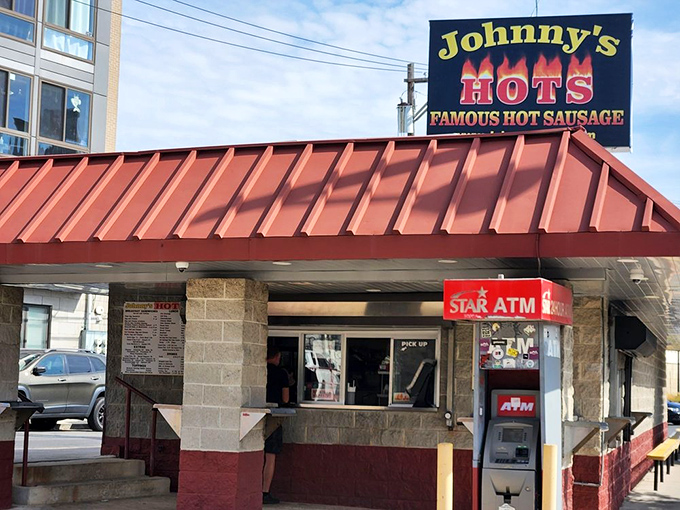 That red metal roof has sheltered generations of Philadelphians from both rain and hunger. Johnny's Hots is fast food the way it was meant to be.