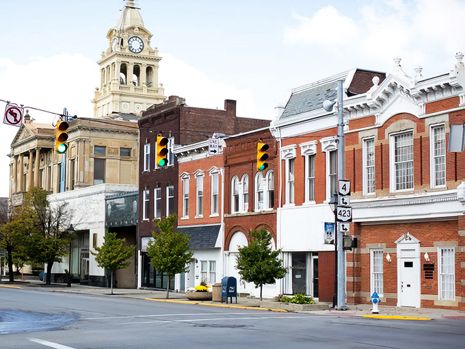 The stately courthouse anchors Marion's brick-lined streets, where retirement dollars go further than your grandkids on their first sugar rush.