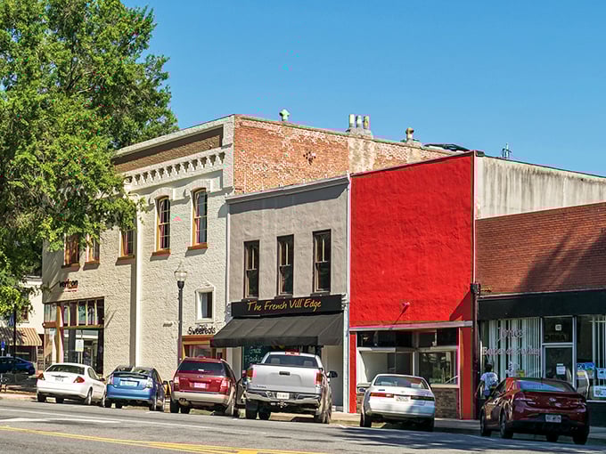 These colorful storefronts in Milledgeville house local businesses where the phrase "we've got an app for that" rarely applies.