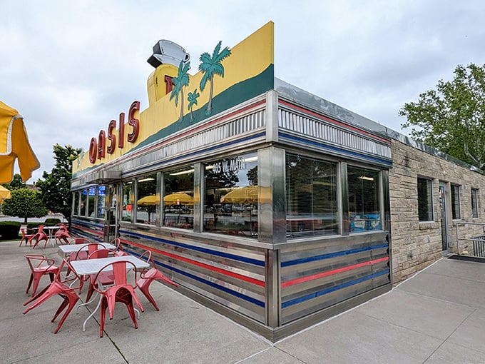 Classic diner architecture meets modern comfort - some things never go out of style, especially good food.