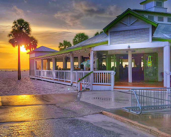 When your restaurant sits on Clearwater's famous white sand, every sunset dinner becomes pure Florida magic.