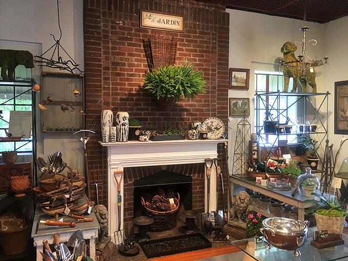 Exposed brick and warm lighting create the perfect atmosphere for finding pieces with character and stories.