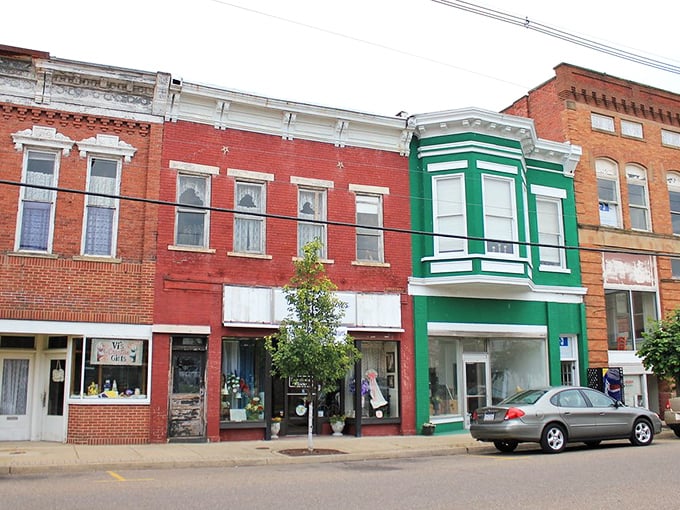 The stately buildings of Point Pleasant reflect the town's proud history along the mighty Ohio River. 