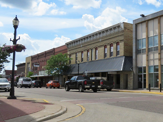 Classic storefronts maintain their vintage charm while modern businesses keep these historic streets alive and thriving.