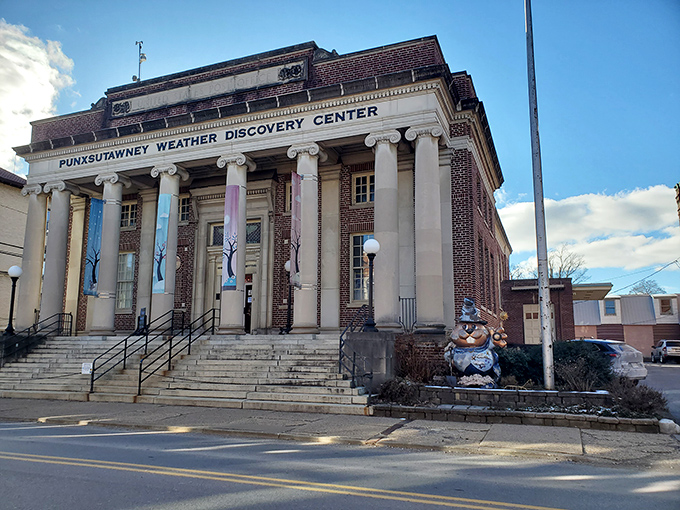 Small-town squares and brick buildings create the perfect setting for Punxsutawney&rsquo;s beloved groundhog and his famous weather prediction.