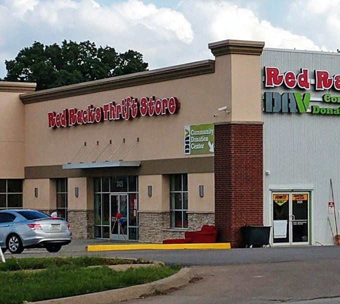 That community donation center sign reminds us: one person's donation becomes another's treasure, supporting veterans along the way.