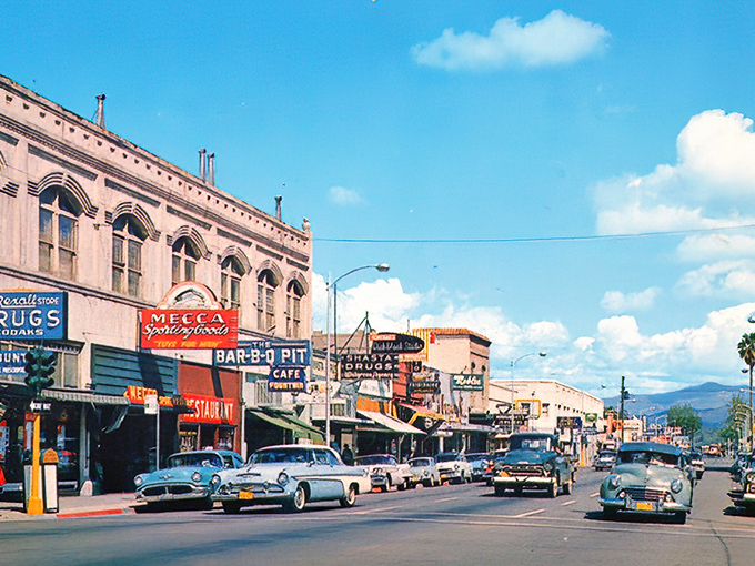 Classic street design meets classic cars making a picture-perfect elegance of Redding's every day life.