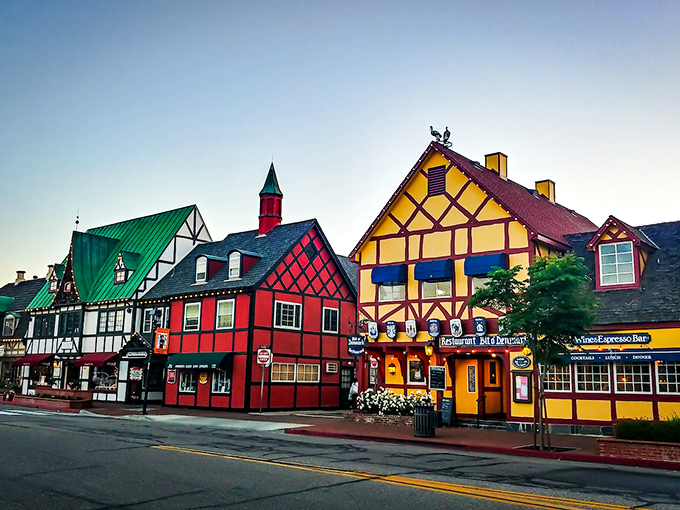 European charm blooms under California sunshine in this delightful Danish village escape.