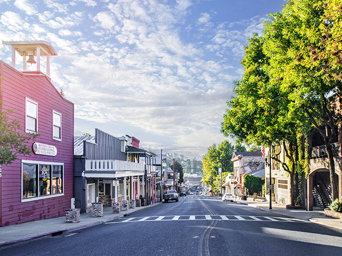 Sonora's historic buildings stand shoulder-to-shoulder like old friends sharing Gold Rush era secrets.