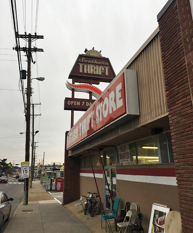 That vintage sign has guided generations of thrift shoppers to incredible deals on Charlotte Avenue.